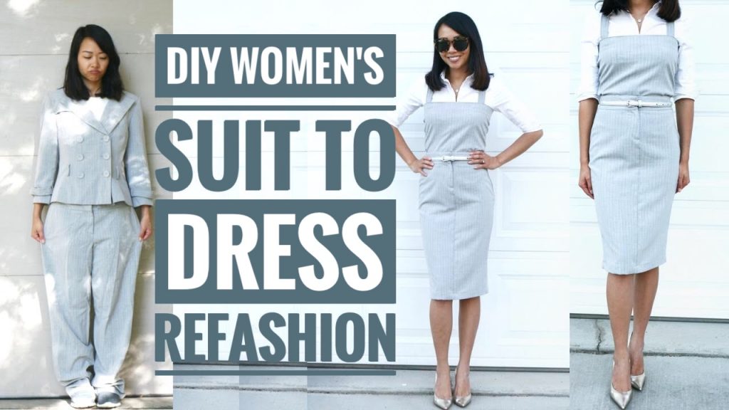 DIY WOMEN'S SUIT TO DRESS REFASHION | How to Refashion Clothes | Life ...