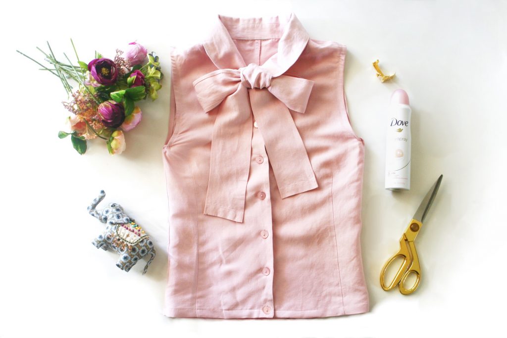 Refashion Revision: Thrifted blouse to a bow-tie blouse DIY | Life is ...